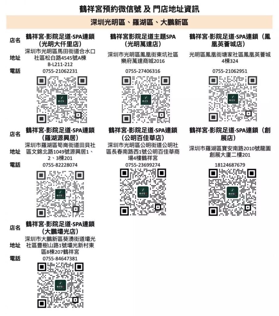 鶴祥宮SPA養生會館按摩1小時低至$167免小費 深圳/珠海/廣州多地分店 - 深哥 SZgor.com